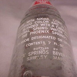 1966 Phoenix Spring Beverages Bottled by Pheonix Beverage Co. Shirley ...