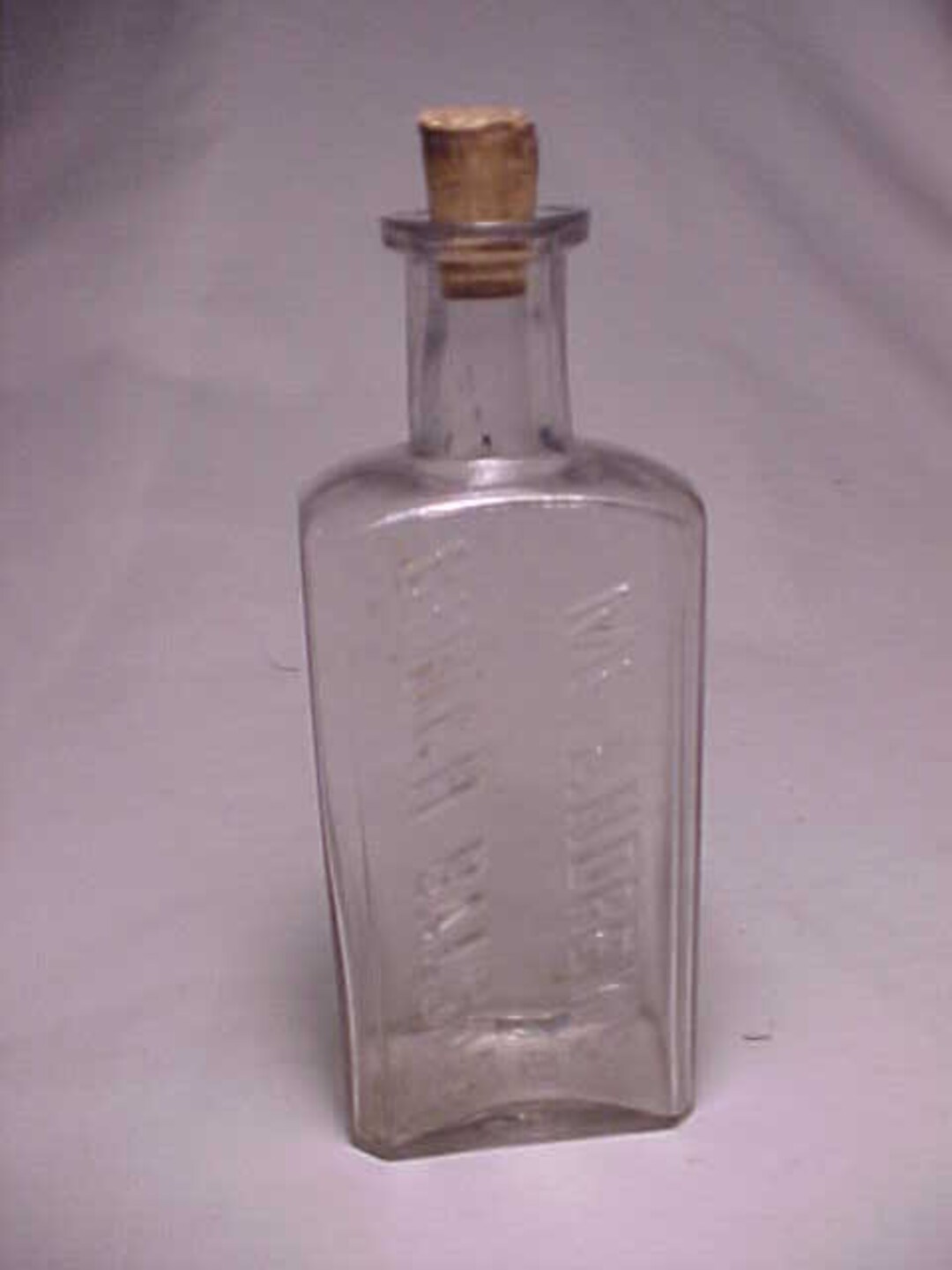 C1890s Mc Andrews Cough Balsam, Clear Blown Glass Cork Top Patent ...