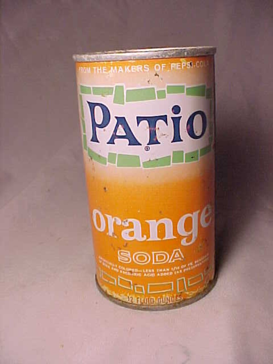 C1960s Patio Orange Soda Pepsi Cola Bottling Co. Ayer, Mass. Pull Tab ...