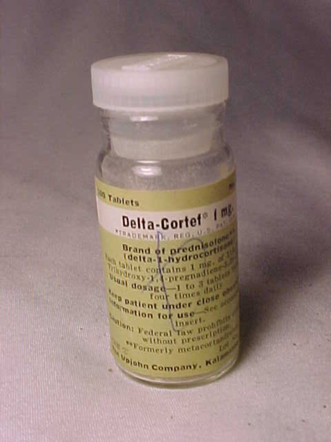 C1960s 100 Tablets No. 4965 Delta Cortef Upjohn the Upjohn Company ...