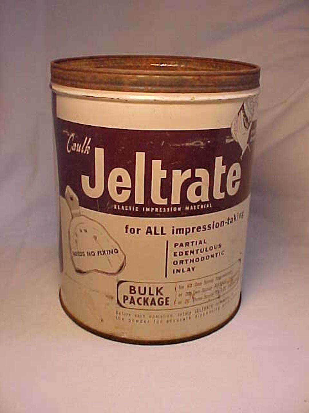 C1940s Caulk Jeltrate Elastic Impression Material the L. D. Caulk ...