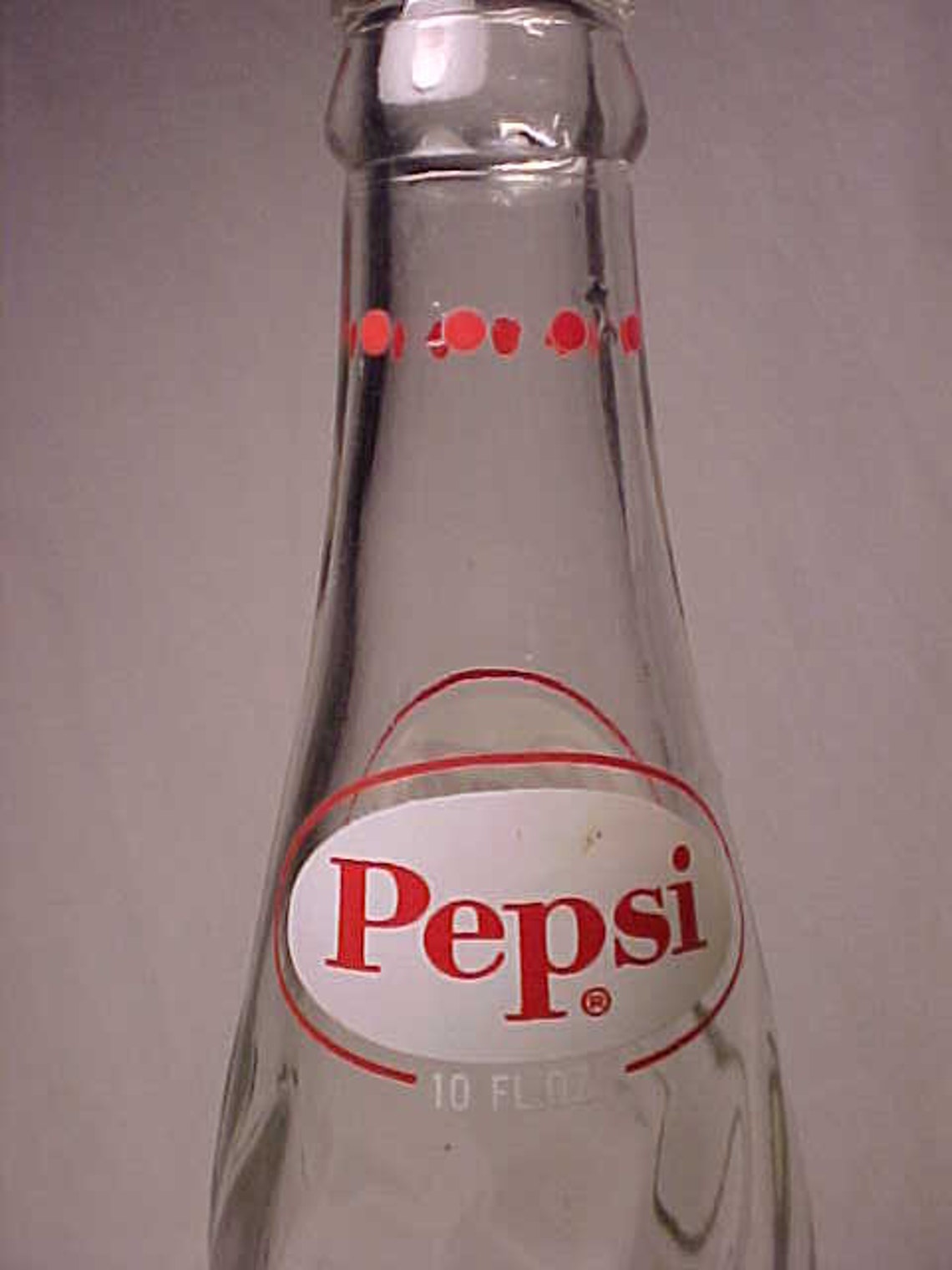1965 Pepsi Cola , Pepsi, 10 Ounce ACL Painted Label Soda Bottle 9 Red ...