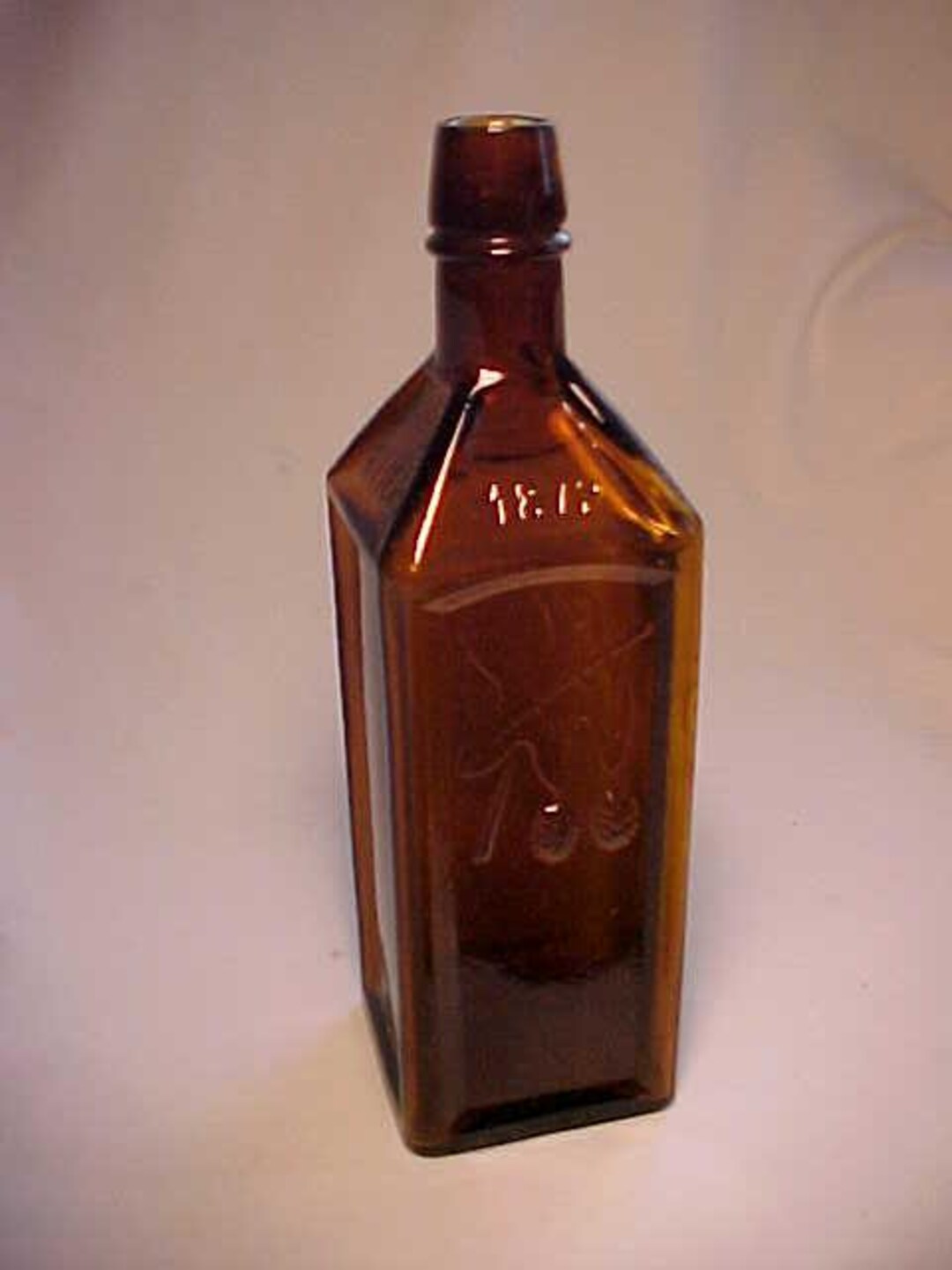 C1870s Doyles Hop Bitters X Semi Cabin Light Amber Bitters Bottle With ...