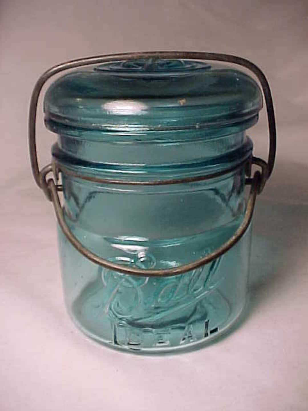 C1910-20s Ball Ideal Blue Half Pint Fruit Jar, 1/2 Pint Canning Jar ...