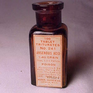 C1906 100 Tablets No. 241 Arsenous Acid Poison Parke Davis & - Etsy