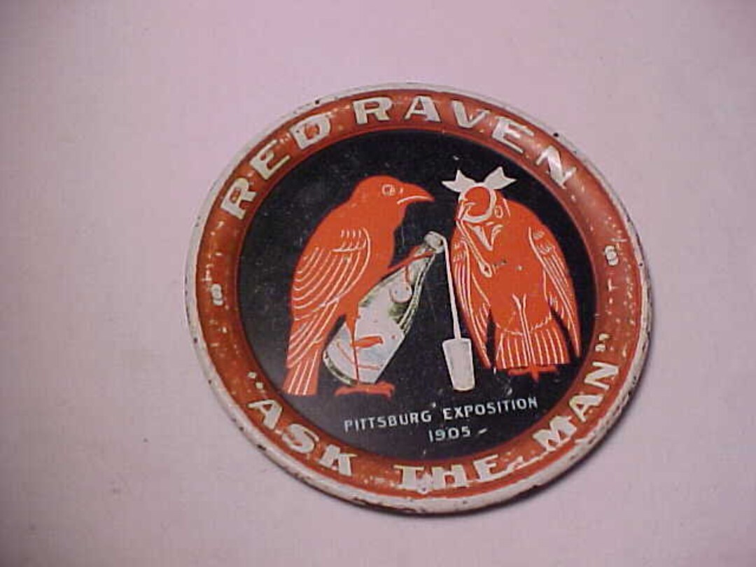 C1905 Red Raven Splits Hangover Water Ask the Man Harmerville, PA., Tin ...