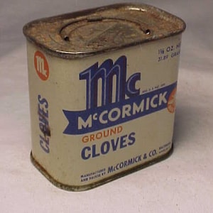 1942 MC Mccormick Ground Cloves by Mccormick & Co. Baltimore, MD ...