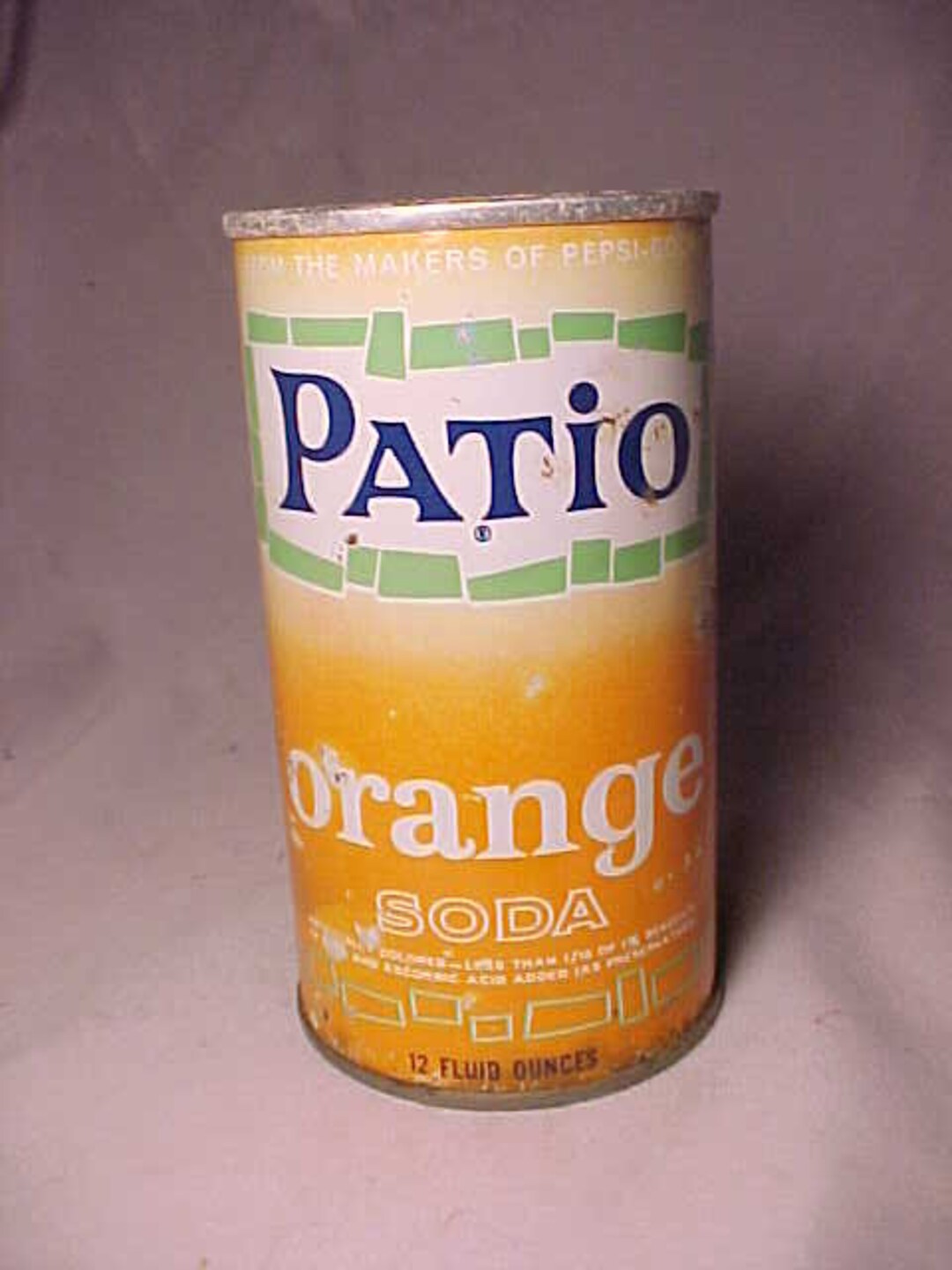 C1960s Patio Orange Soda Pepsi Cola Bottling Co. Ayer, Mass. Pull Tab ...