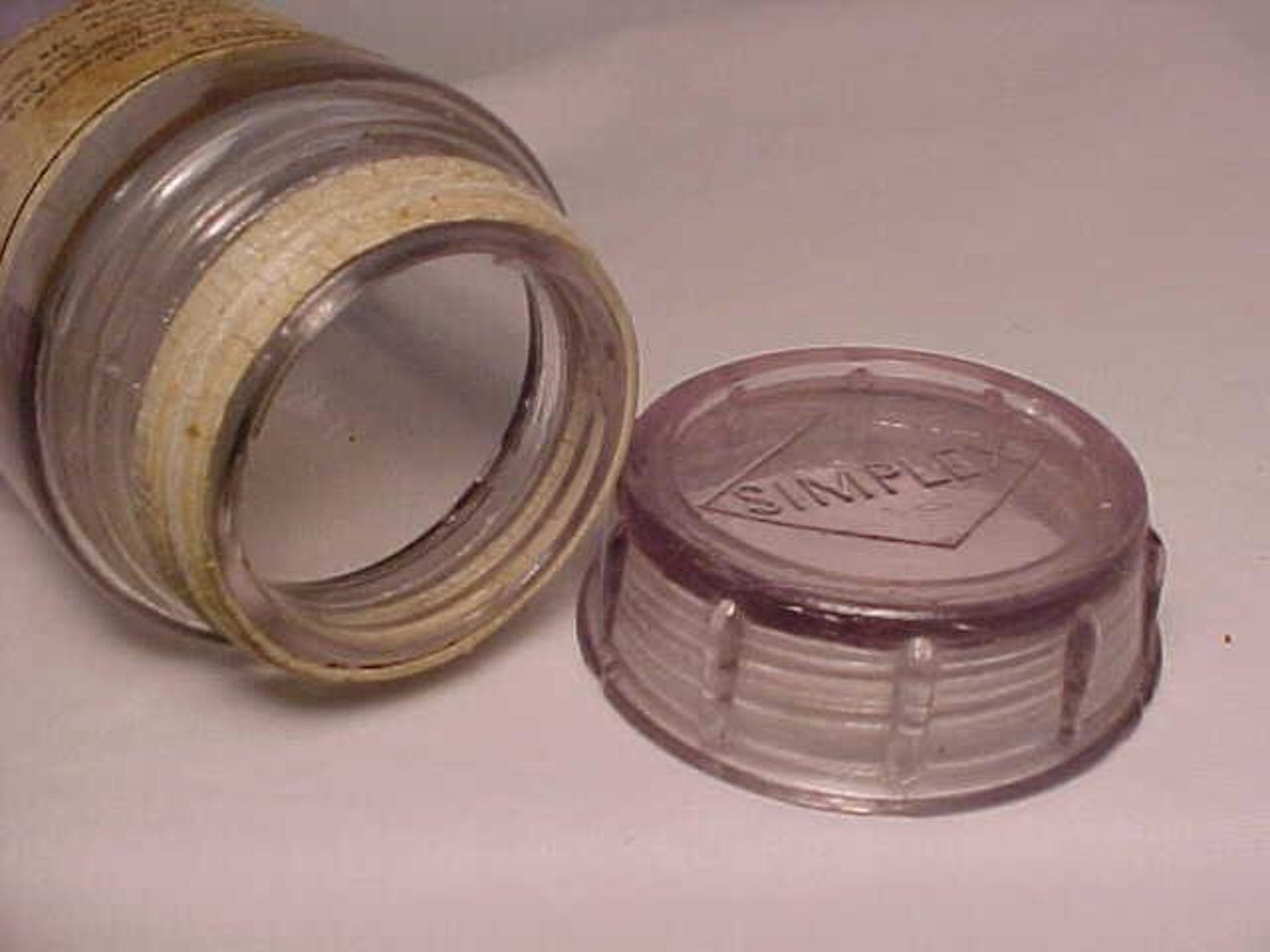 C1900 Simplex Half Pint Canning Fruit Jar With a Turmeric Paper Label ...