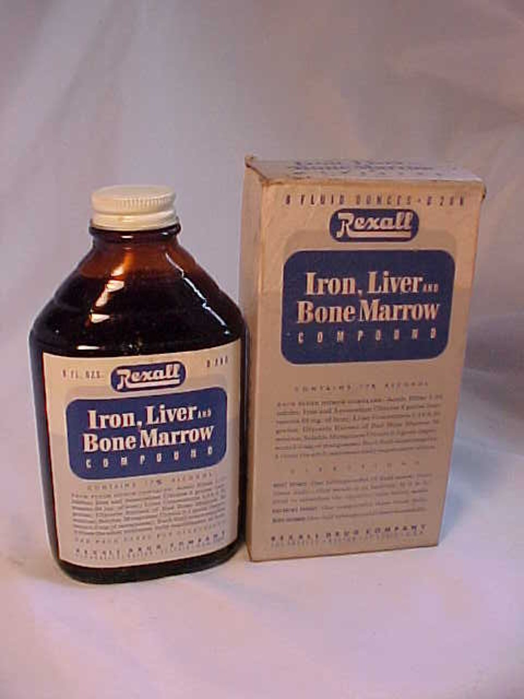 C1950s Iron, Liver and Bone Marrow Compound Rexall Drug Co. Los Angeles ...