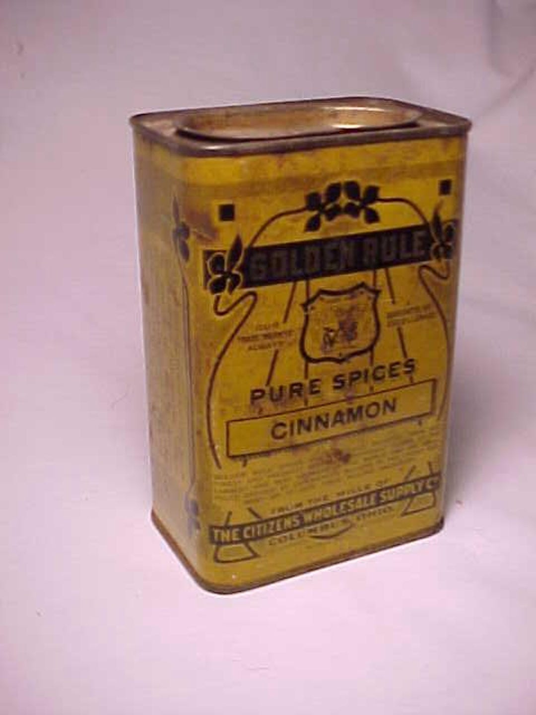 C1930s Golden Rule Pure Spices Cinnamon the Citizen's Wholesale Supply ...