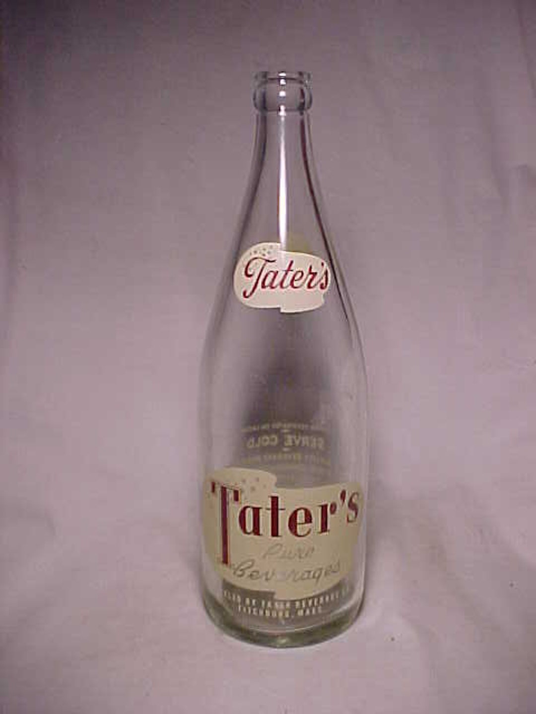 1961 Tater's Pure Beverages Bottled by Tater Beverage Co. Fitchburg ...