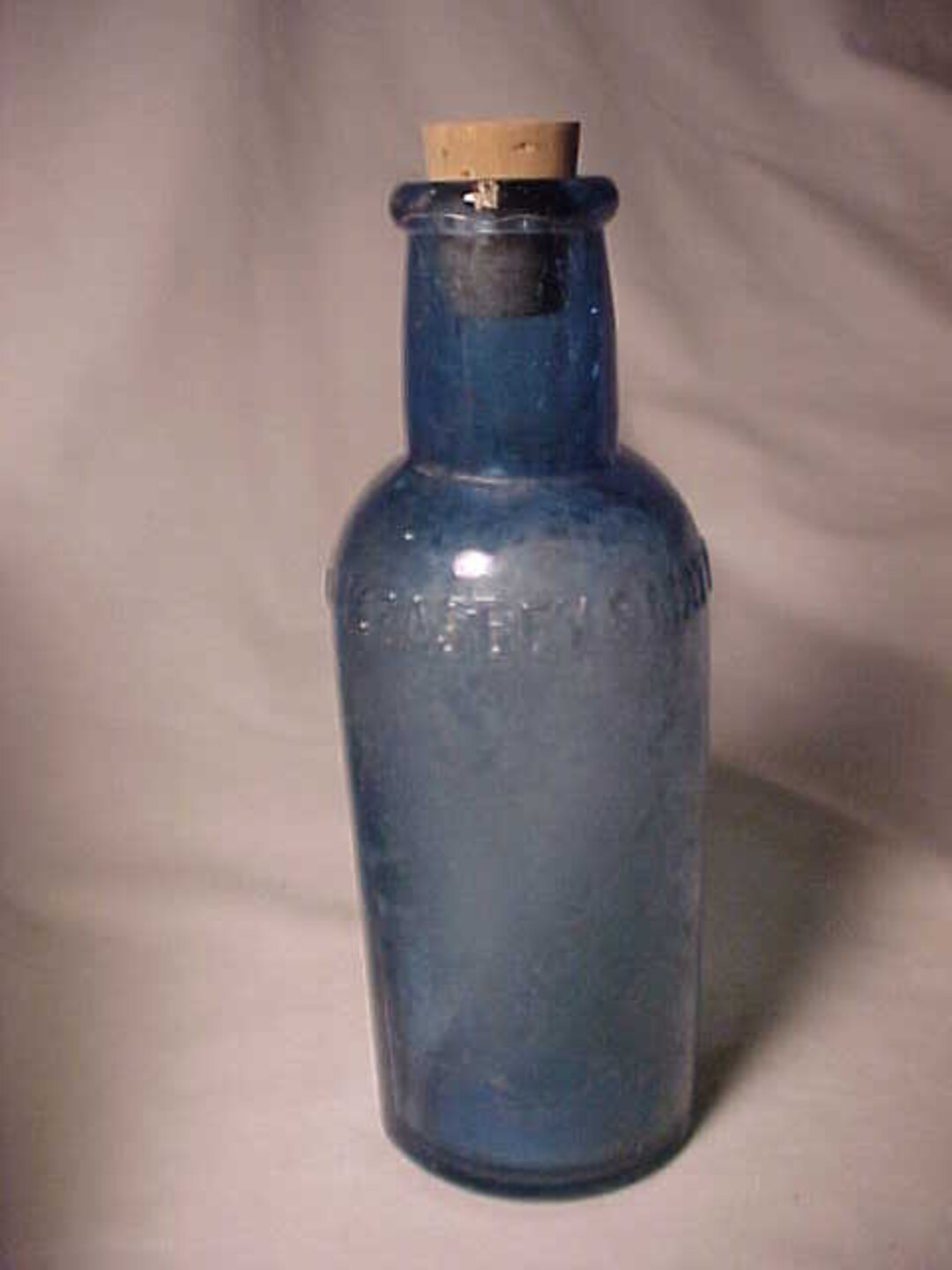 C1890s Keasbey & Mattison Ambler, PA., Cobalt Blue Cork Top Patent ...
