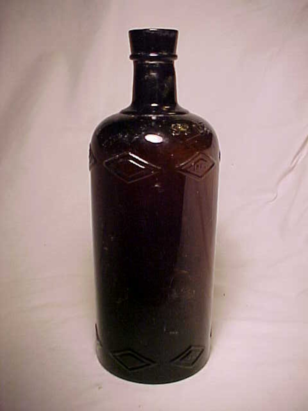 C1920s Diamond Inks, Cork Top One Quart Amber Master Ink Bottle ...