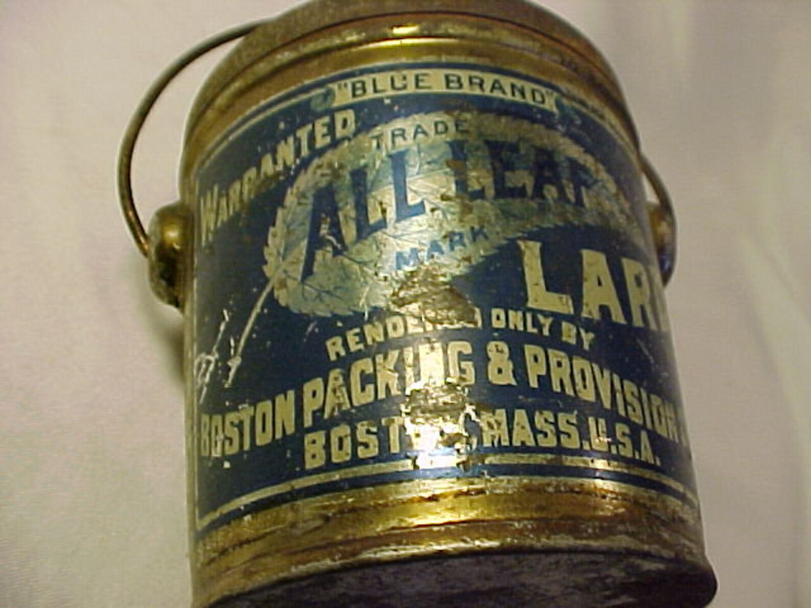 C1920s Blue Brand All Leaf Lard Rendered Only by Boston | Etsy