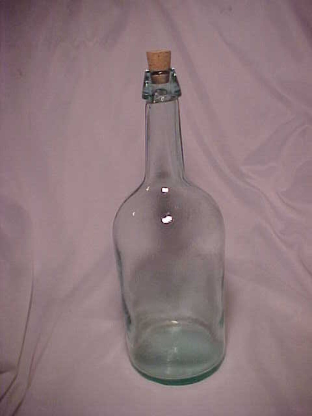 C1880s 1/2 to 3/4 Gallon Size Aqua Blown Glass Cork Top Demijohn Booze ...