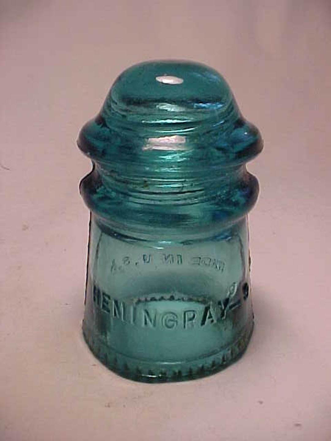 C1890s-1910 Hemingray 9, Dark Aqua Glass Electric Telegraph Telephone ...