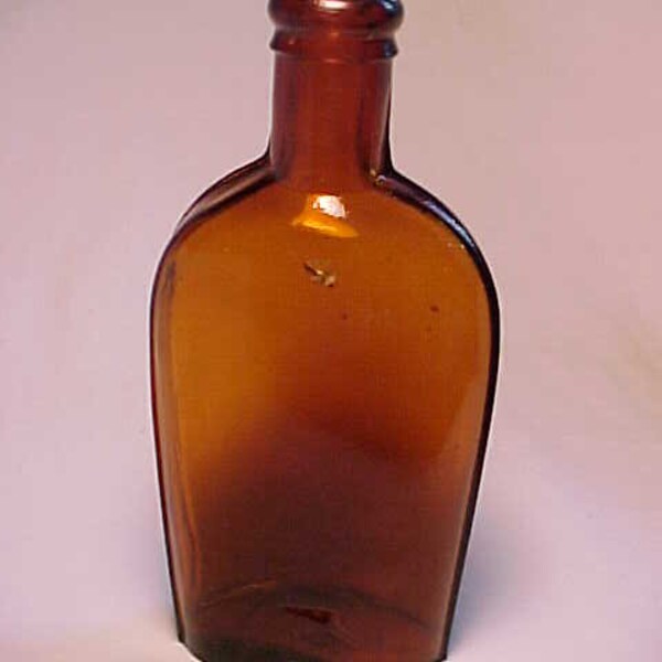 Amber Glass Flask - Etsy