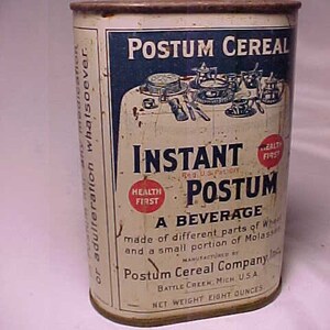 C1920s Postum Cereal Instant Postum Drink Postum Cereal Co. Limited ...