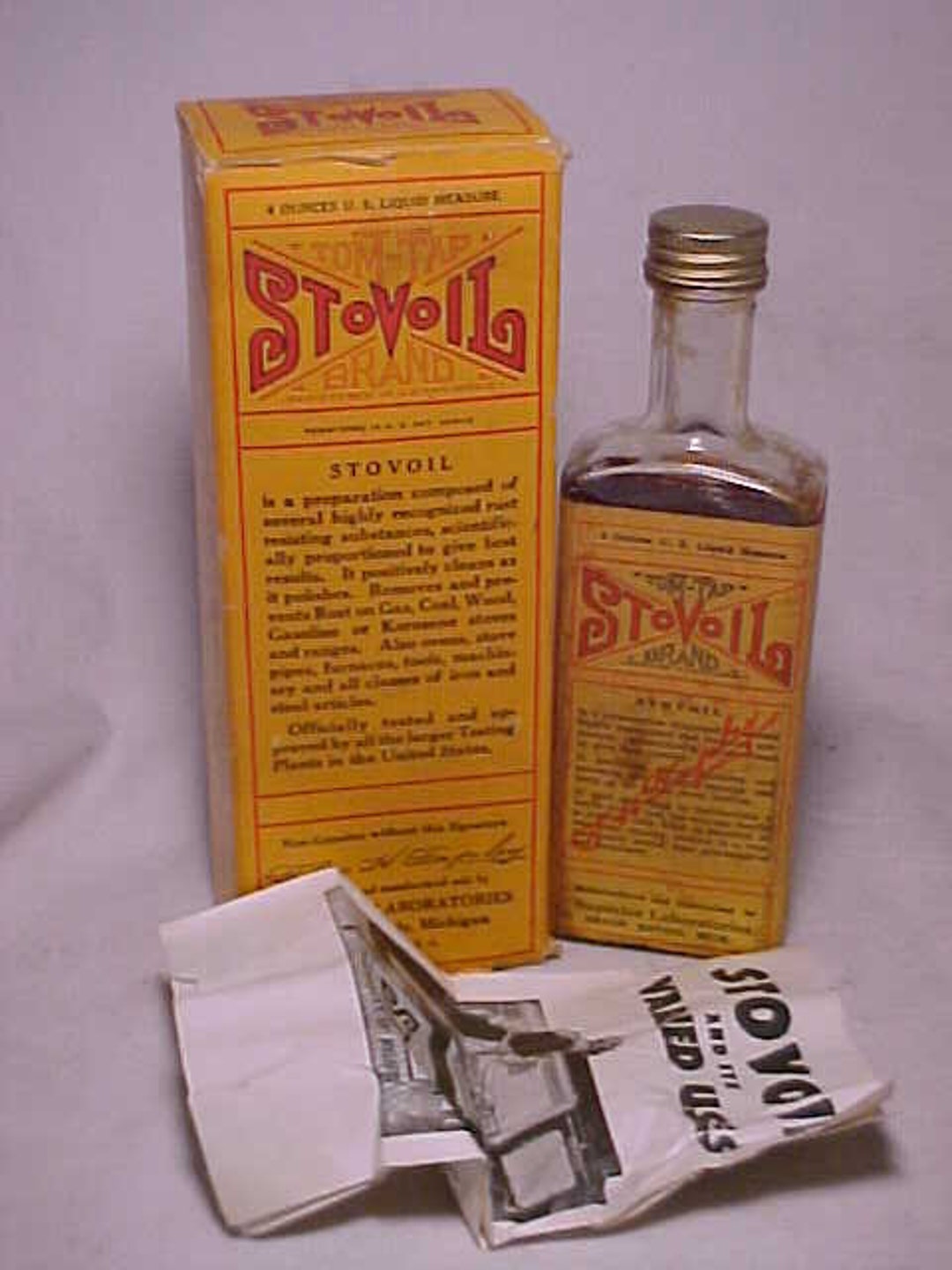 C1920s Tom Tap Brand Stovoil Stove Polish Superior Laboratories Grand ...