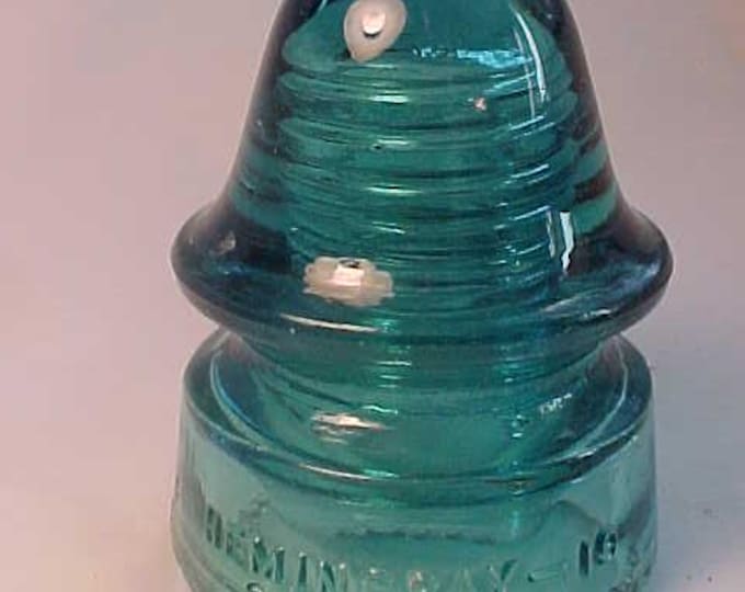 C1900-1920 Hemingray No. 19 Aqua Glass Electric Telegraph Telephone ...