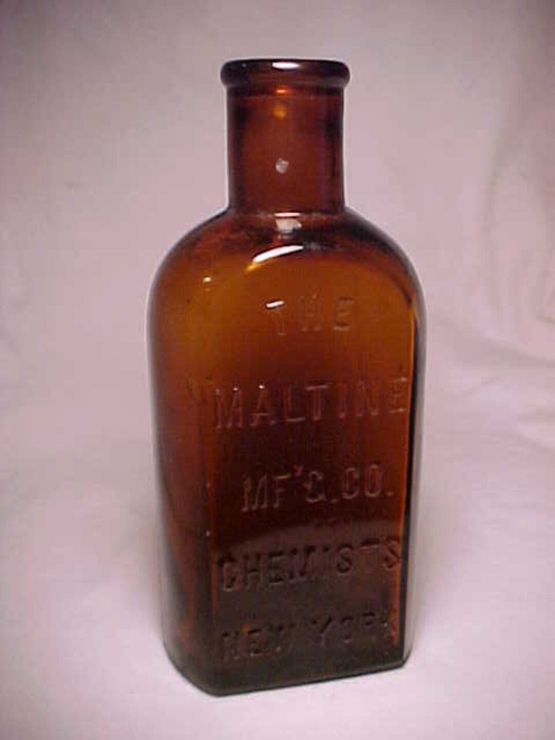 C1890s the Maltine Mfg. Co. Chemists New York Amber Blown - Etsy