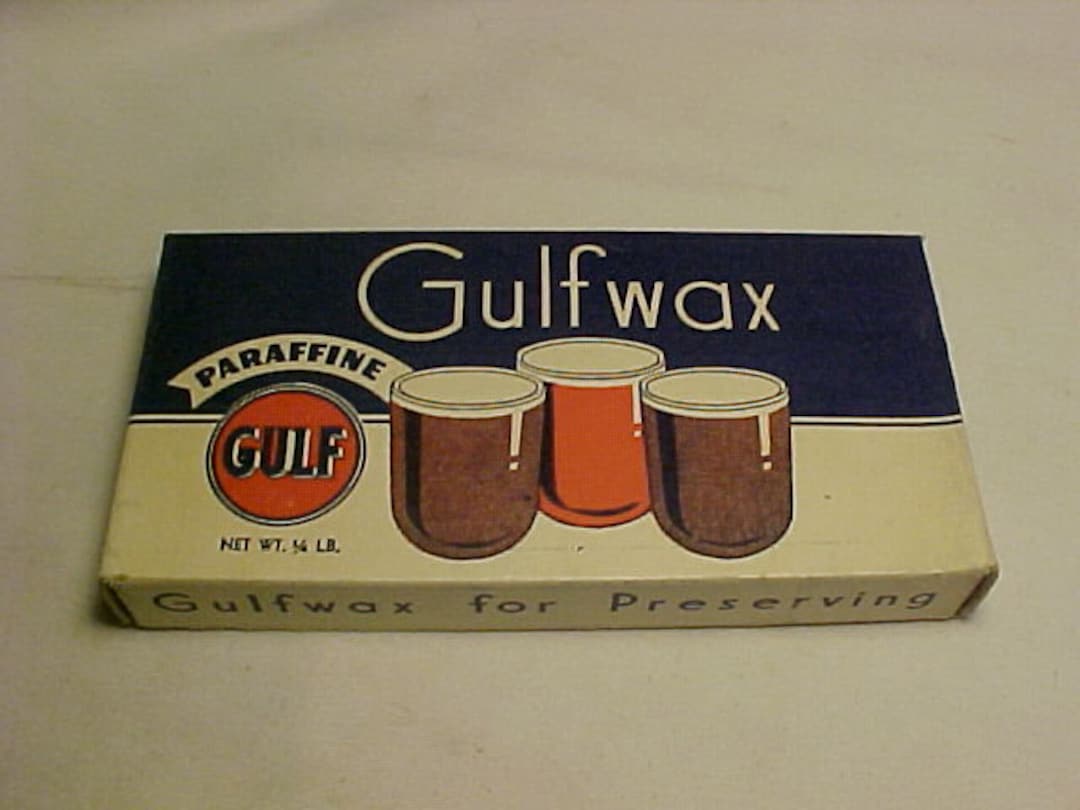 C1940s Gulfwax Gulf Wax Paraffine for Preserving Gulf Oil Corp. Gulf ...