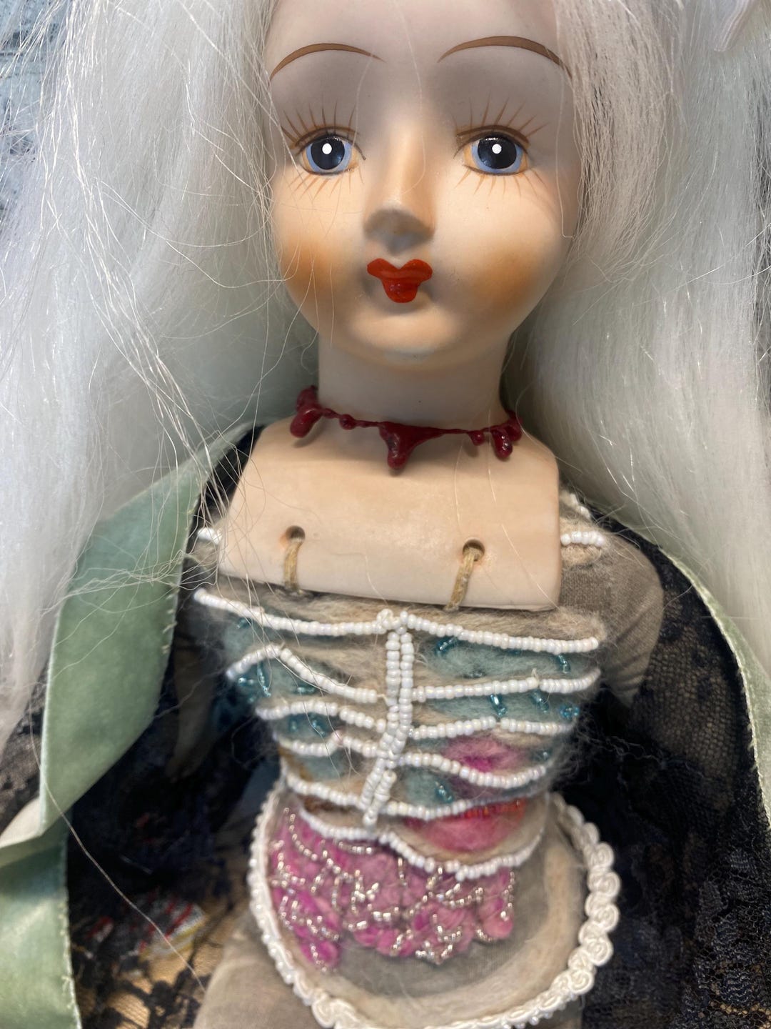 One-of-a-kind Skeleton Doll | Skinless Needle Felted Collectible ...