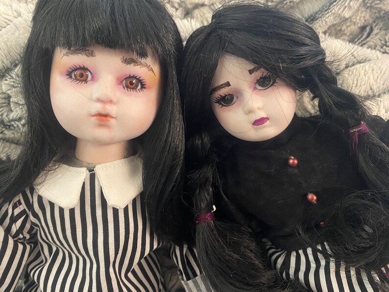 Emo Haunted Doll, Goth Ooak Art Doll. Upcycled Couture Doll, Spooky ...