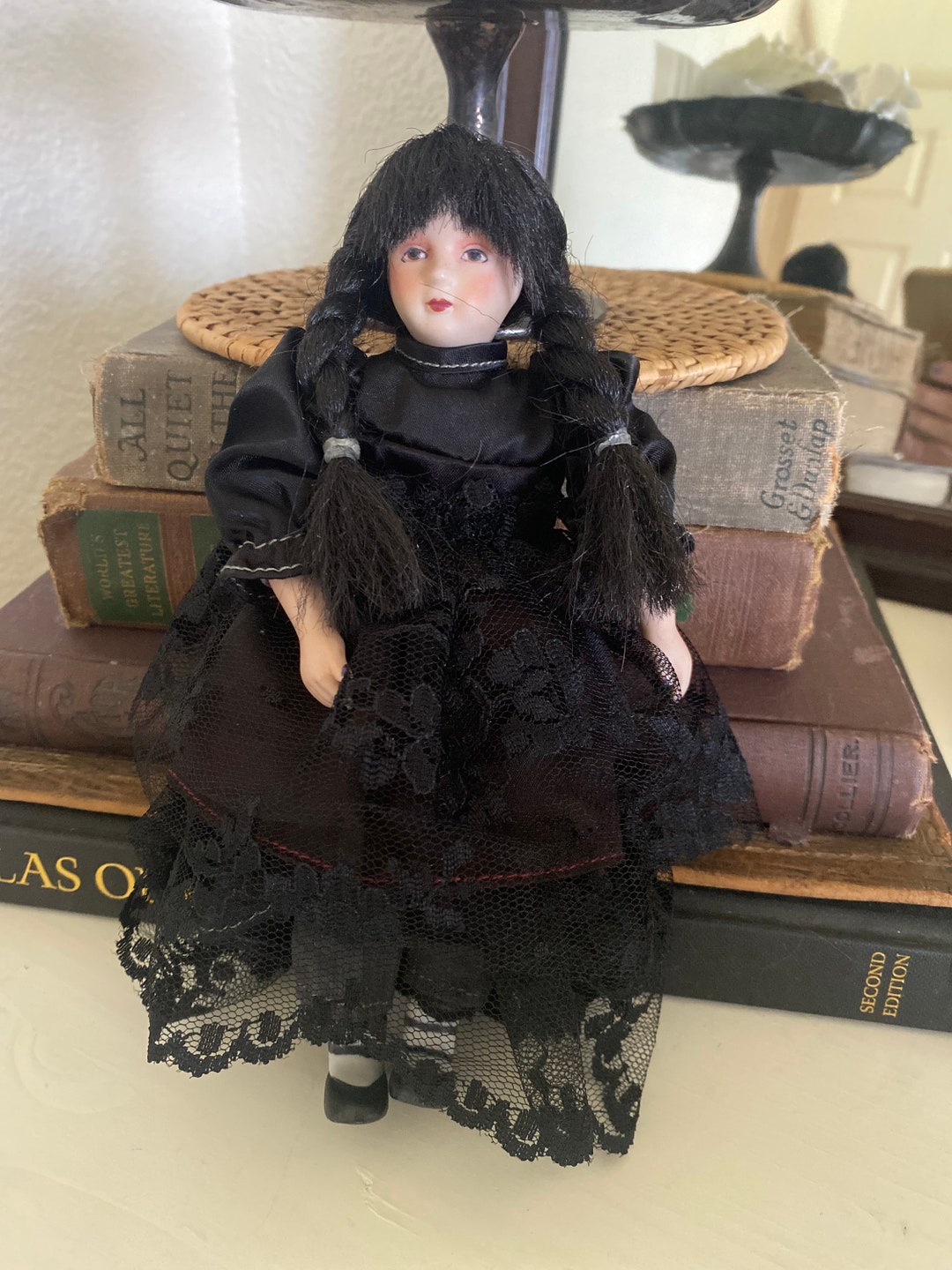 Gothic Core Gift Spooky Doll Wednesday Addams Vibe - Etsy