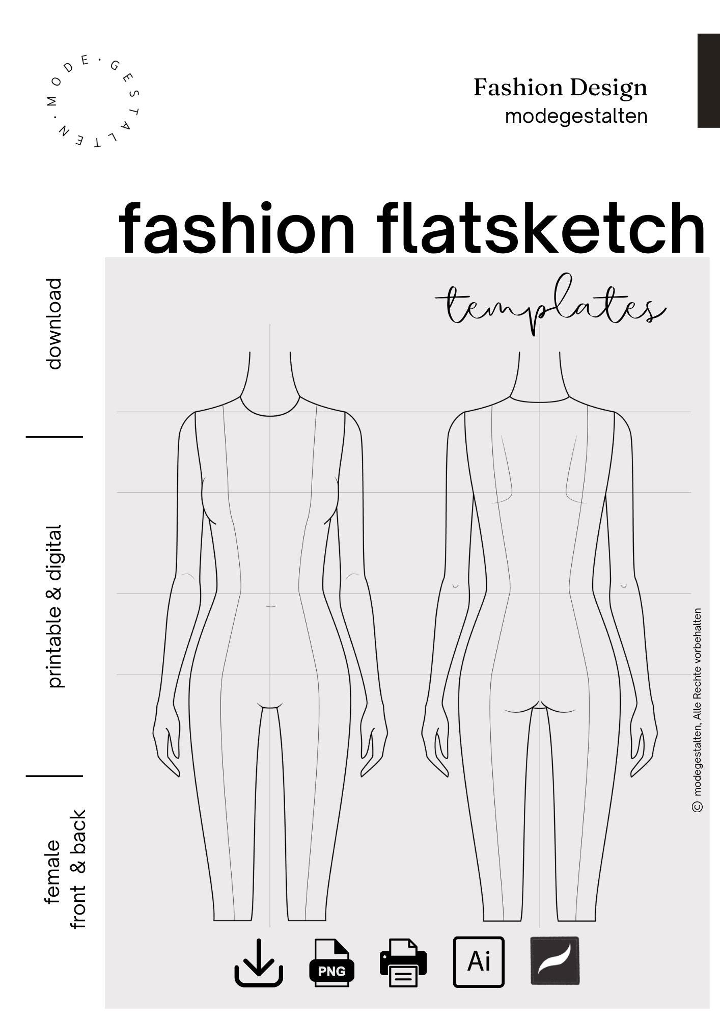 Fashion Design Figurine for Technical Drawings | Fashion Illustrations ...
