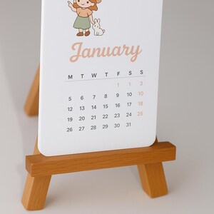 2026 Mini Desk Calendar Printable | Cute 4x6” Monthly Calendar | Small ...