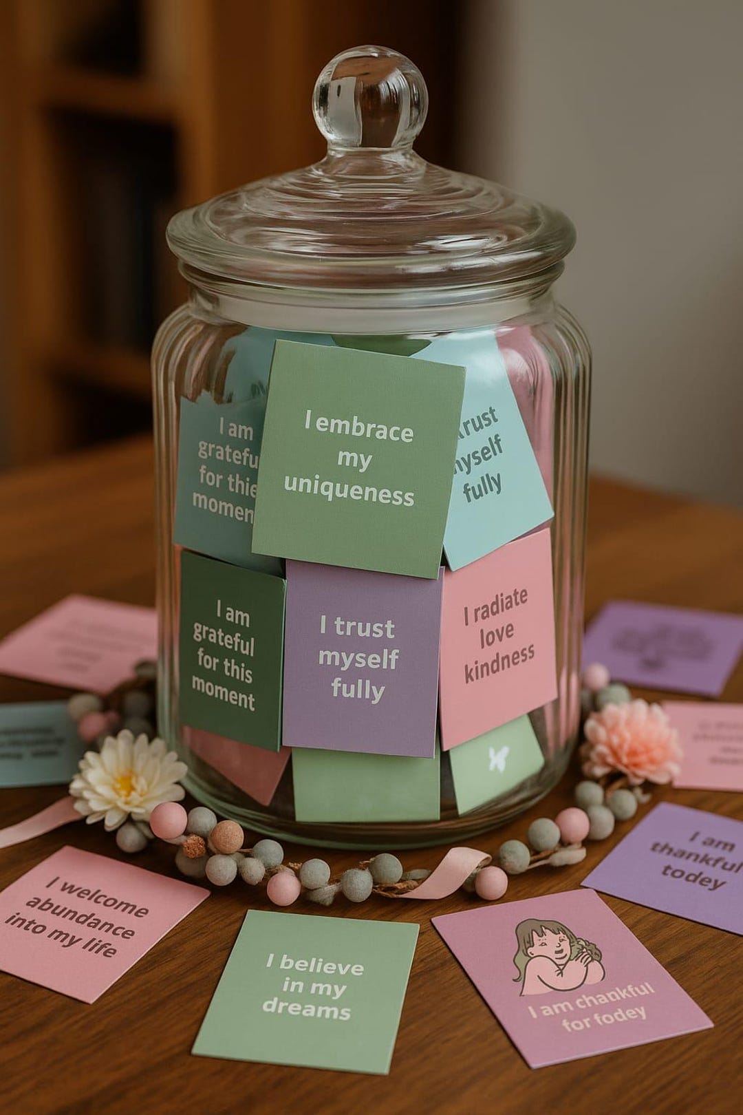 29 Daily Affirmation Cards | Self-love & Positivity Flashcards | Mental ...