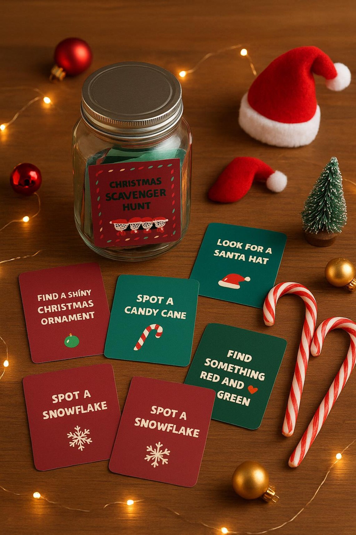 Christmas Scavenger Hunt Game: 15 Holiday Activity Cards (printable) - Etsy