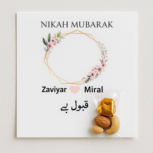 Nikah Mubarak Favor Tag: Islamic Wedding Printable Card (PDF) - Etsy