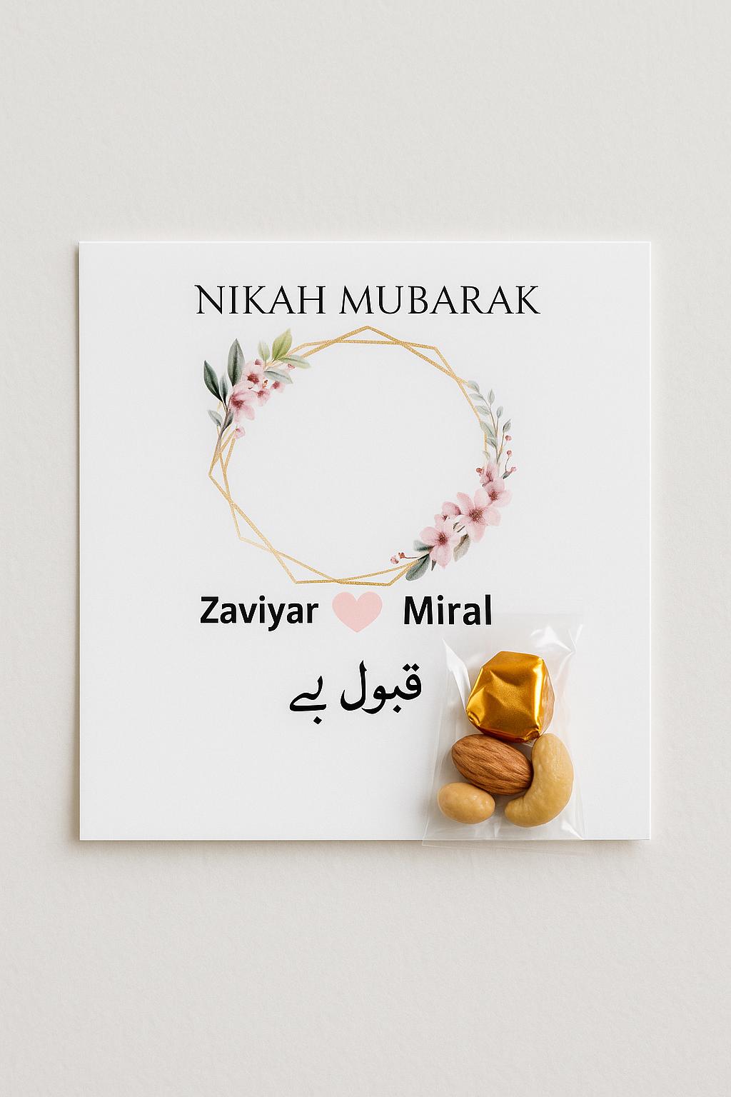 Nikah Mubarak Favor Tag: Islamic Wedding Printable Card (PDF) - Etsy