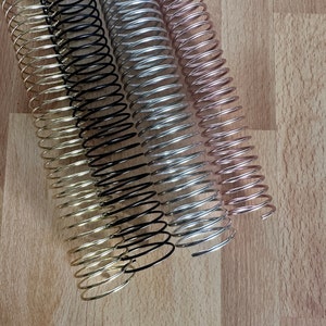 Spiral Planner Coil: Black/aluminum/gold/rose Gold -- Various Sizes - Etsy