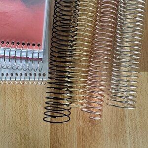 Spiral Planner Coil: Black/aluminum/gold/rose Gold -- Various Sizes - Etsy