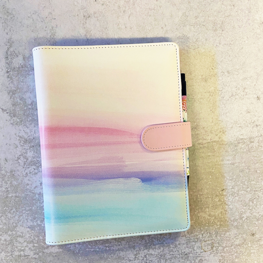 A5 6-hole Planner Binder - Nicole (pastel) Watercolor Design - Etsy