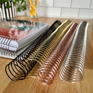 Spiral Planner Coil: Black/aluminum/gold/rose Gold -- Various Sizes - Etsy
