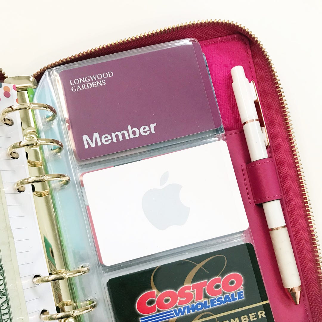 3-pocket Credit Card Vinyl Sleeve (personal Size) - Etsy