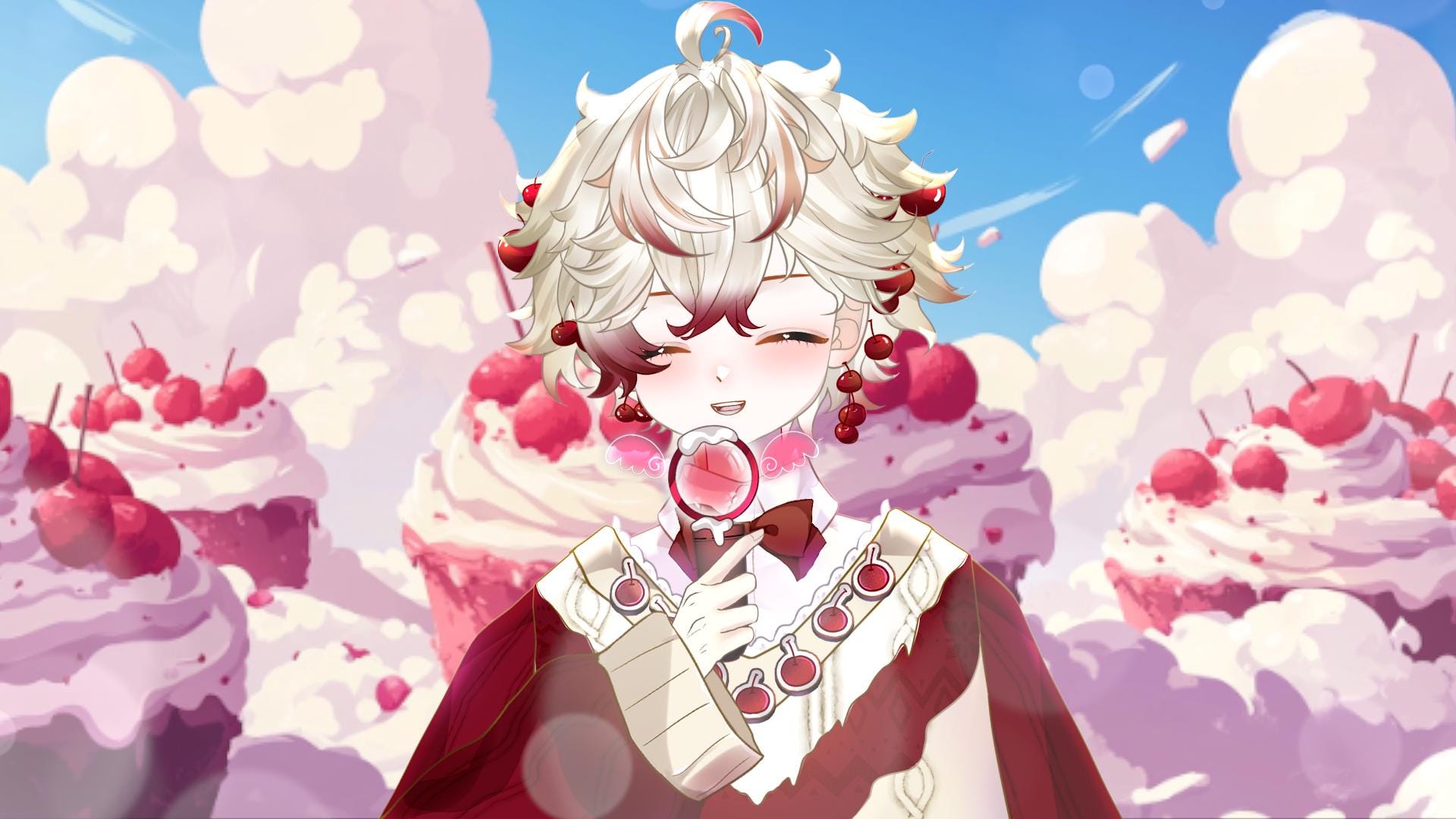 Live2d Model 【cherry Cake】 Vtuber Model - Etsy