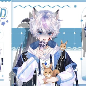 Live2d Model Squirrel Boy Vtuber Model - Etsy