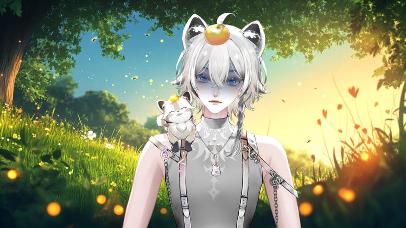 Live2d Model 【red Panda White Ver.】 Vtuber Model - Etsy