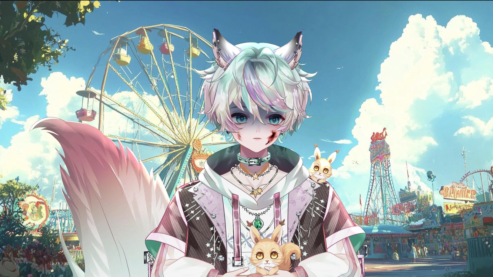 Live2d Model Squirrel Boy 【pink Ver.】 Vtuber Model - Etsy
