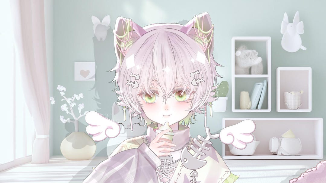 Live2d Model 【neko Pink Ver.】 Vtuber Model - Etsy