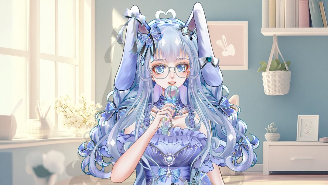 Live2d Model 【usagi Light Blue Ver.】 Vtuber Model - Etsy