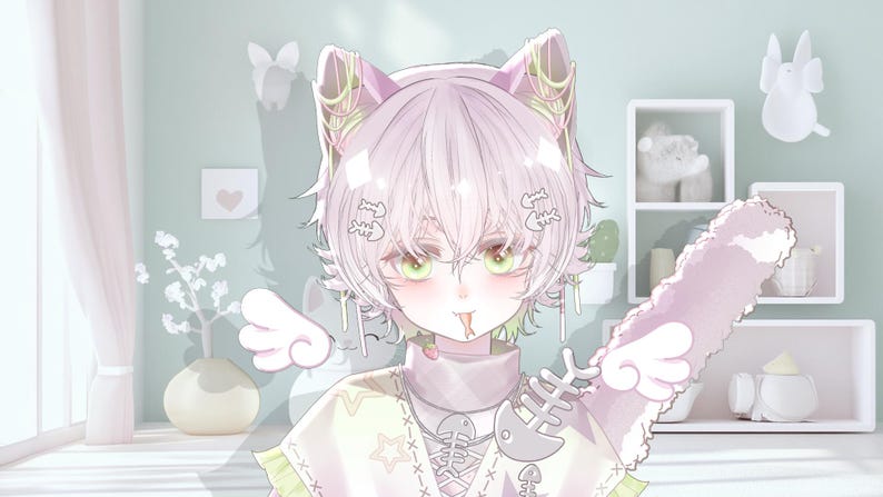 Live2d Model 【neko Pink Ver.】 Vtuber Model - Etsy
