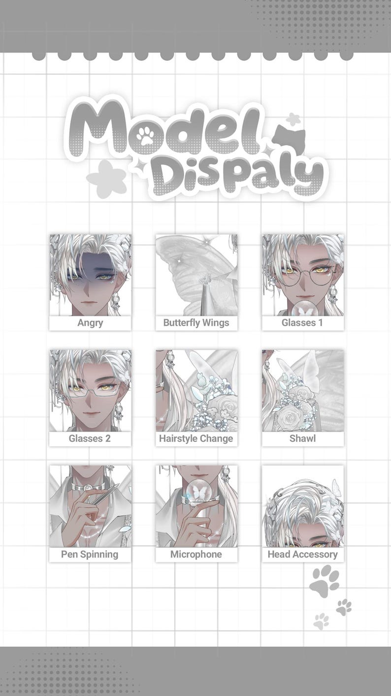 Live2d Model 【aurelian Silver Ver.】 Vtuber Model - Etsy