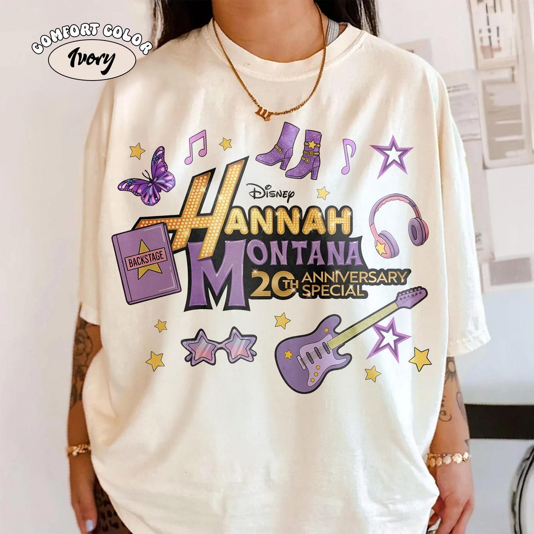 Hannah Montana 20th Anniversary Shirt, 20 Year Celebration Tee, 2006 ...